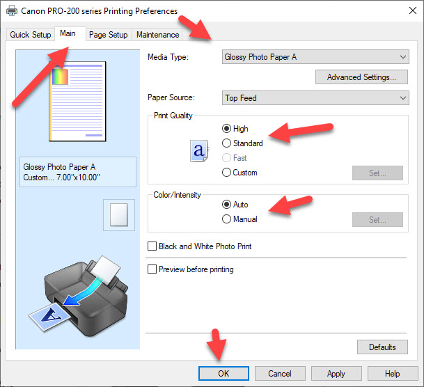 Card Setup and Printing - Horizontal Image Layout - Photoshop CC CS6 ...